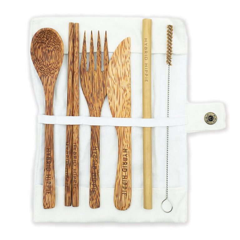 Coconut Reusable Travel Cutlery Set • Hybrid Hippie - Eco Store