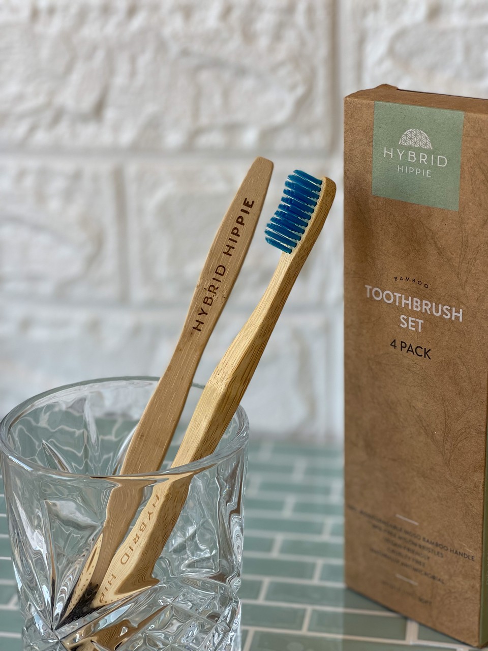 Bamboo Toothbrush - Single Pack - White • Hybrid Hippie - Eco Store