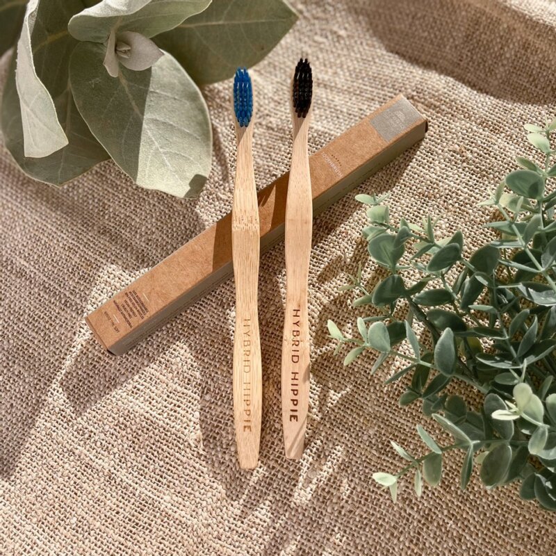 Bamboo Toothbrush - Single Pack - White • Hybrid Hippie - Eco Store